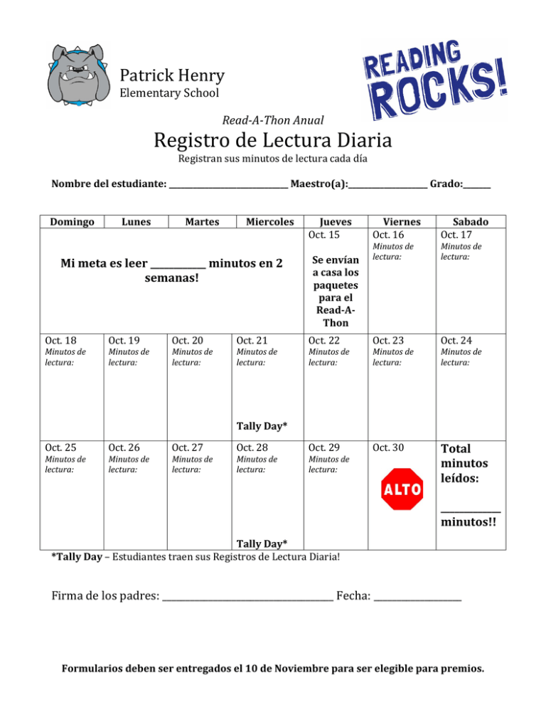 Registro de Lectura Diaria