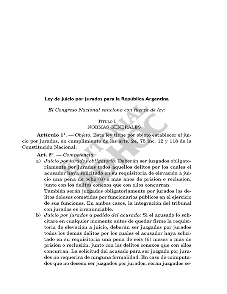 Ley Modelo De Juicios Por Jurados