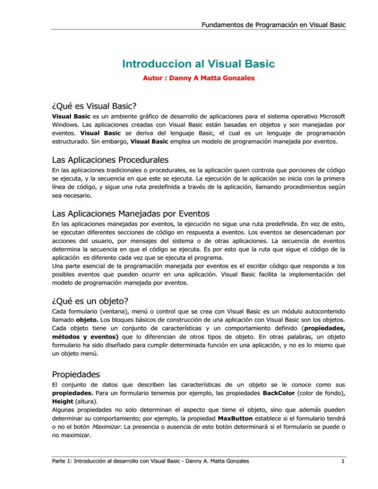 Desarrollo de Aplicaciones con Visual Basic -DAVB