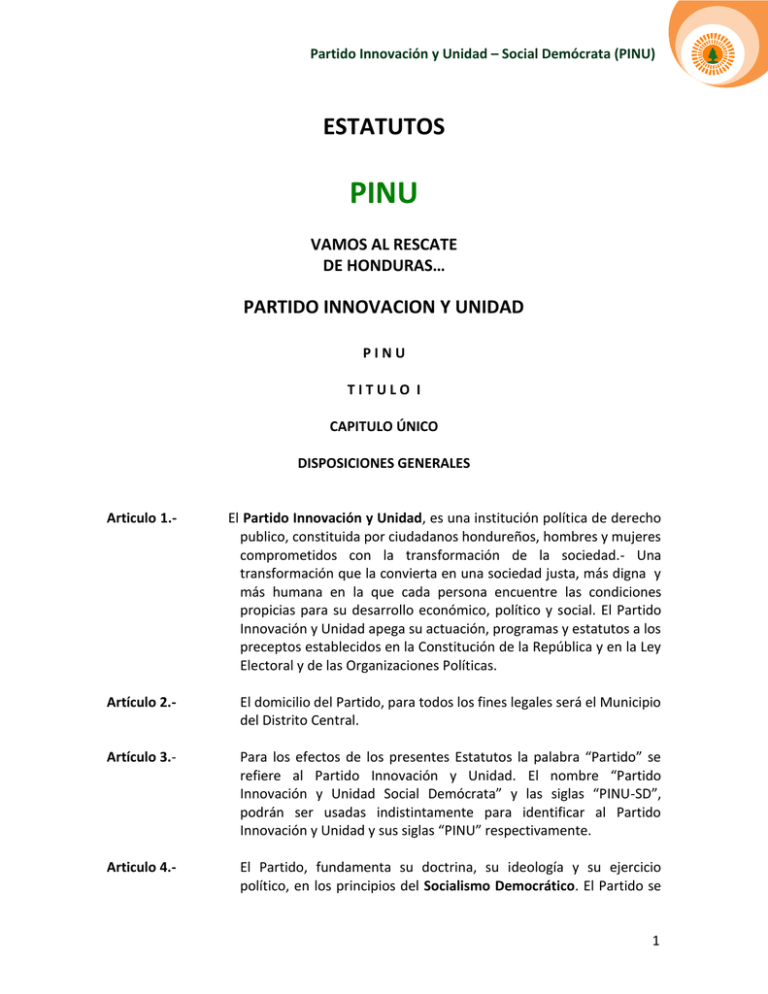 Partido Innovación y Unidad – Social Demócrata (PINU)
