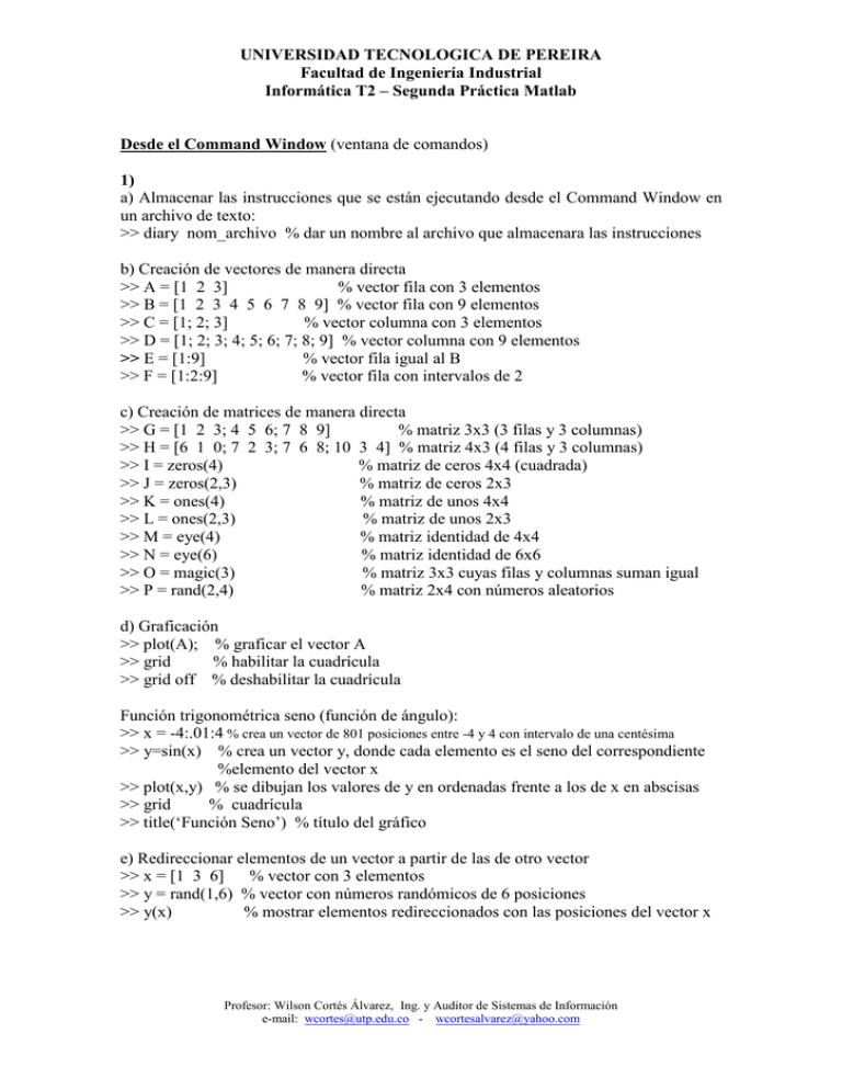segunda practica matlab