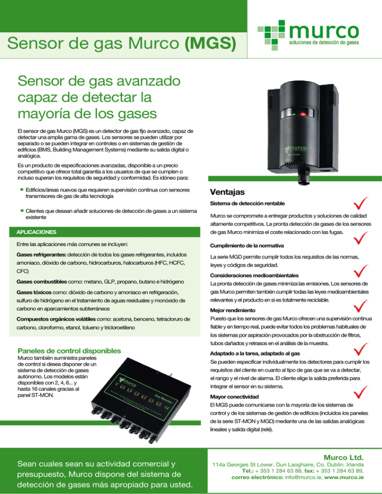 Sensor de gas Murco (MGS)