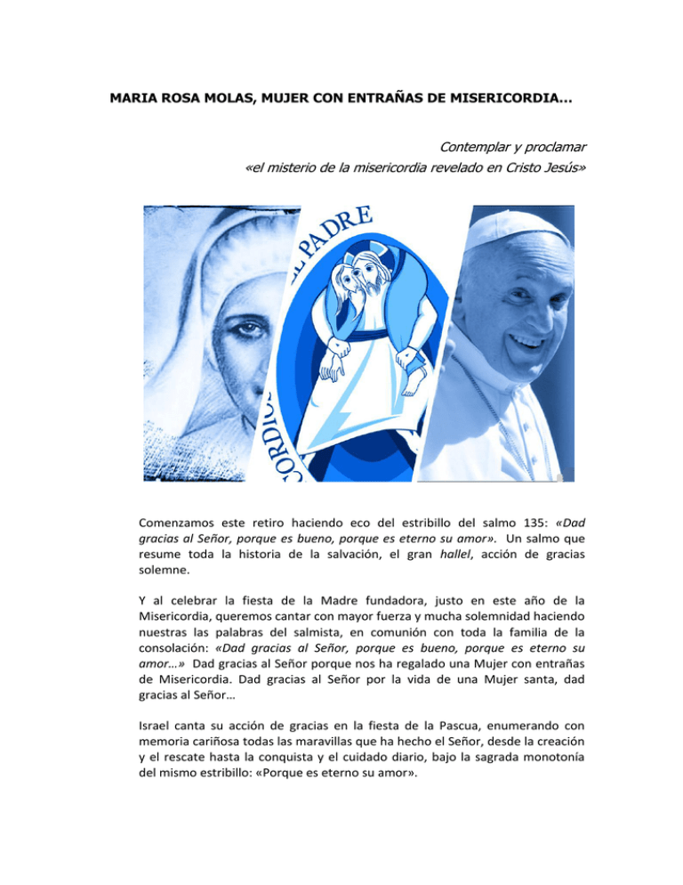 maria rosa molas, mujer con entrañas de misericordia