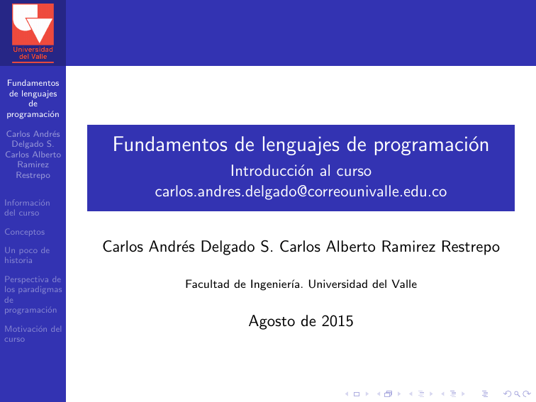 Fundamentos de lenguajes de programación