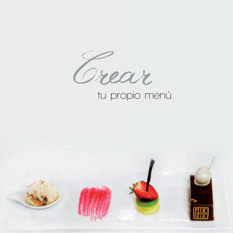 Crea tu propio menú - Restaurante Pic-Nic