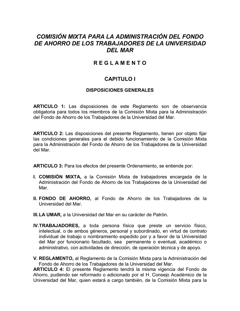 Reglamento de la Comisión Mixta