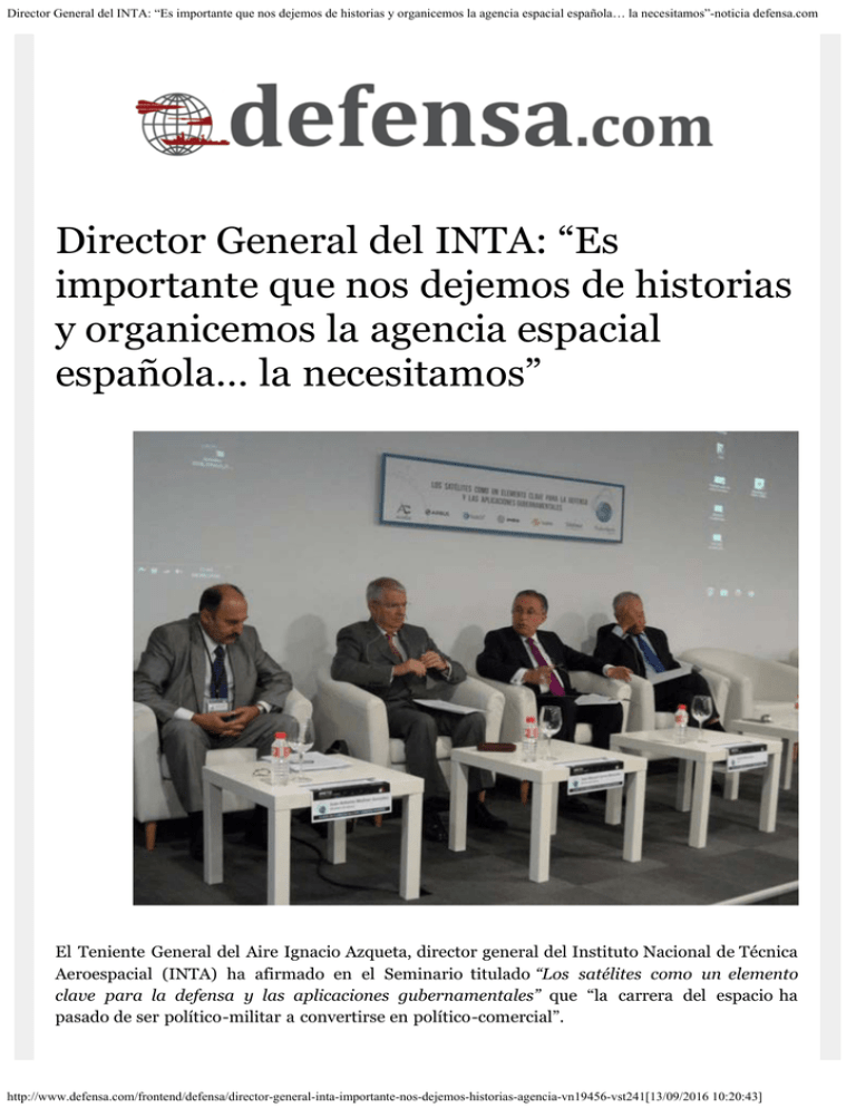 Director General del INTA: “Es importante que nos dejemos de