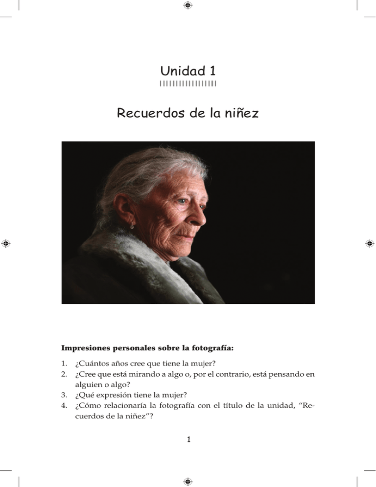 Unidad 1 Recuerdos de la niñez