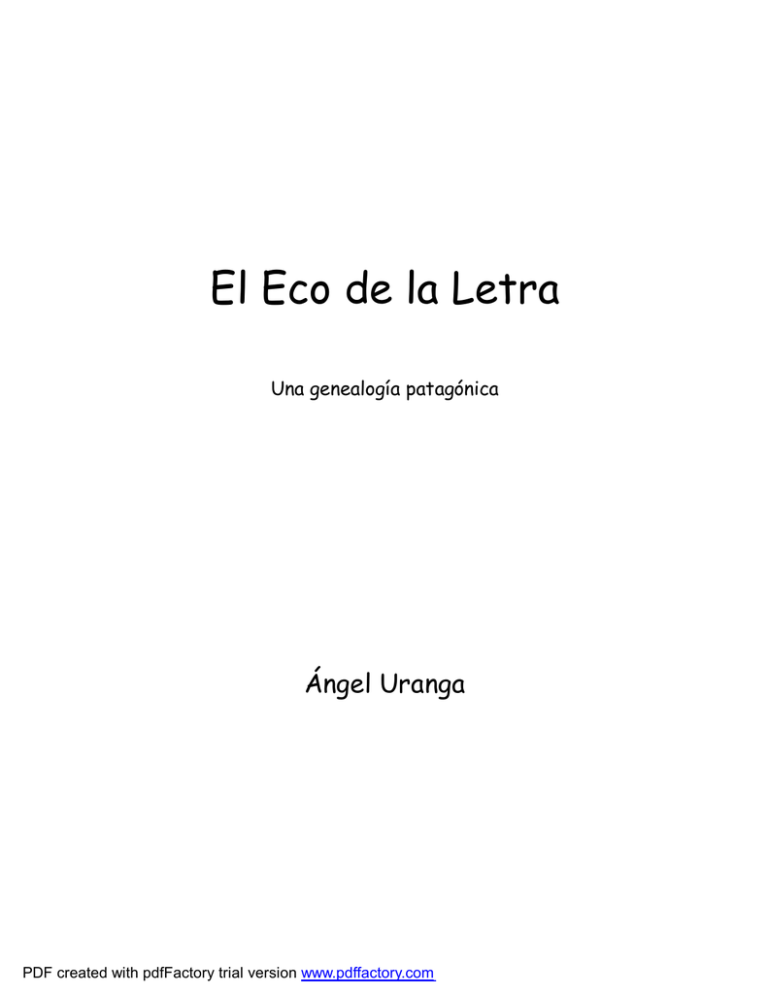 El Eco de la Letra - Folklore Tradiciones