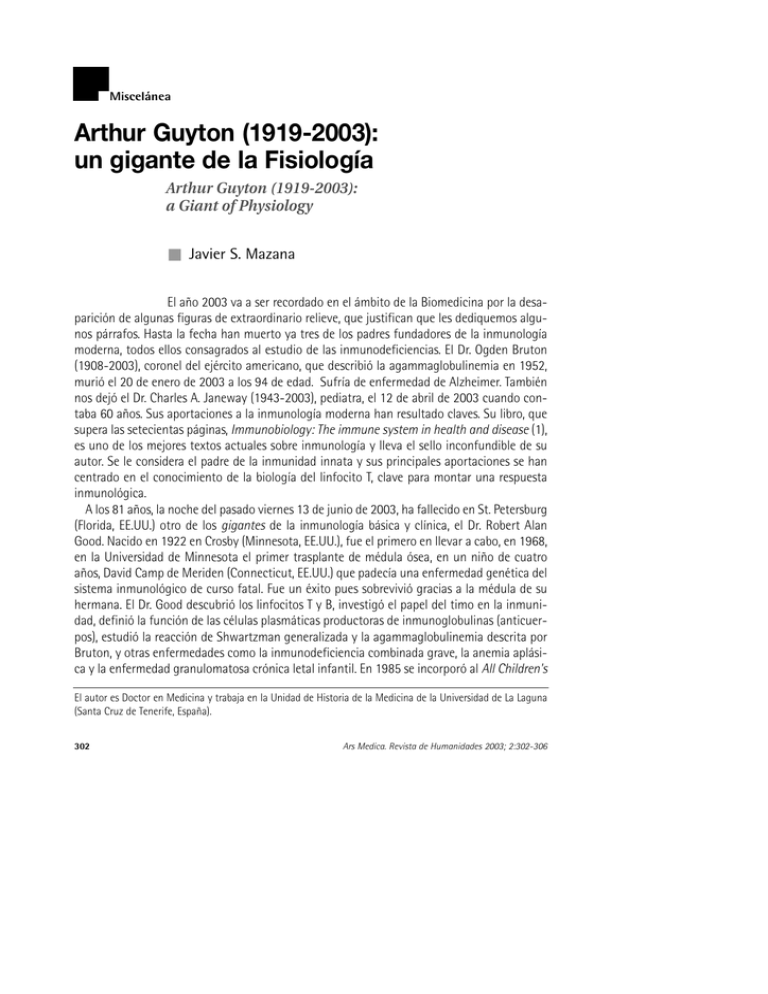 Arthur Guyton (1919-2003): un gigante de la Fisiología