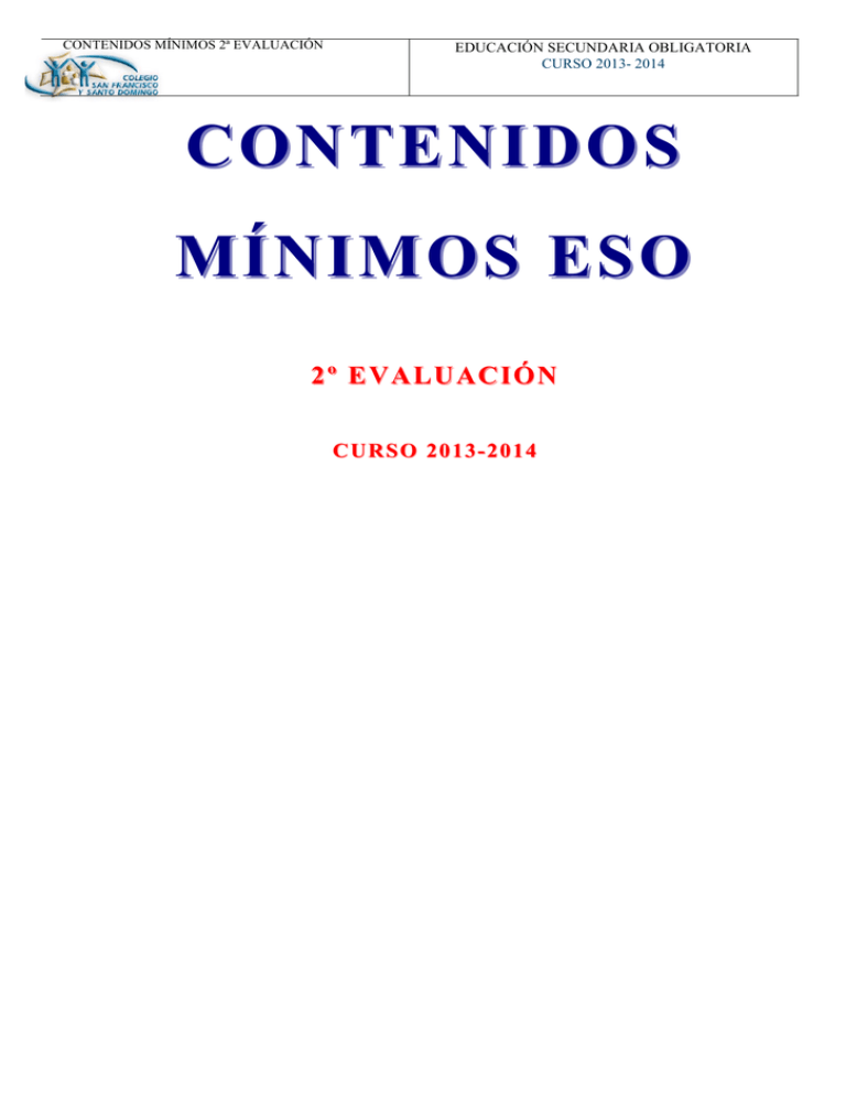 contenidos contenidos mínimos eso