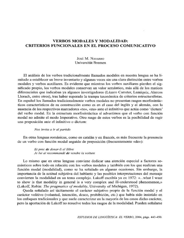 verbos modales y modalidad