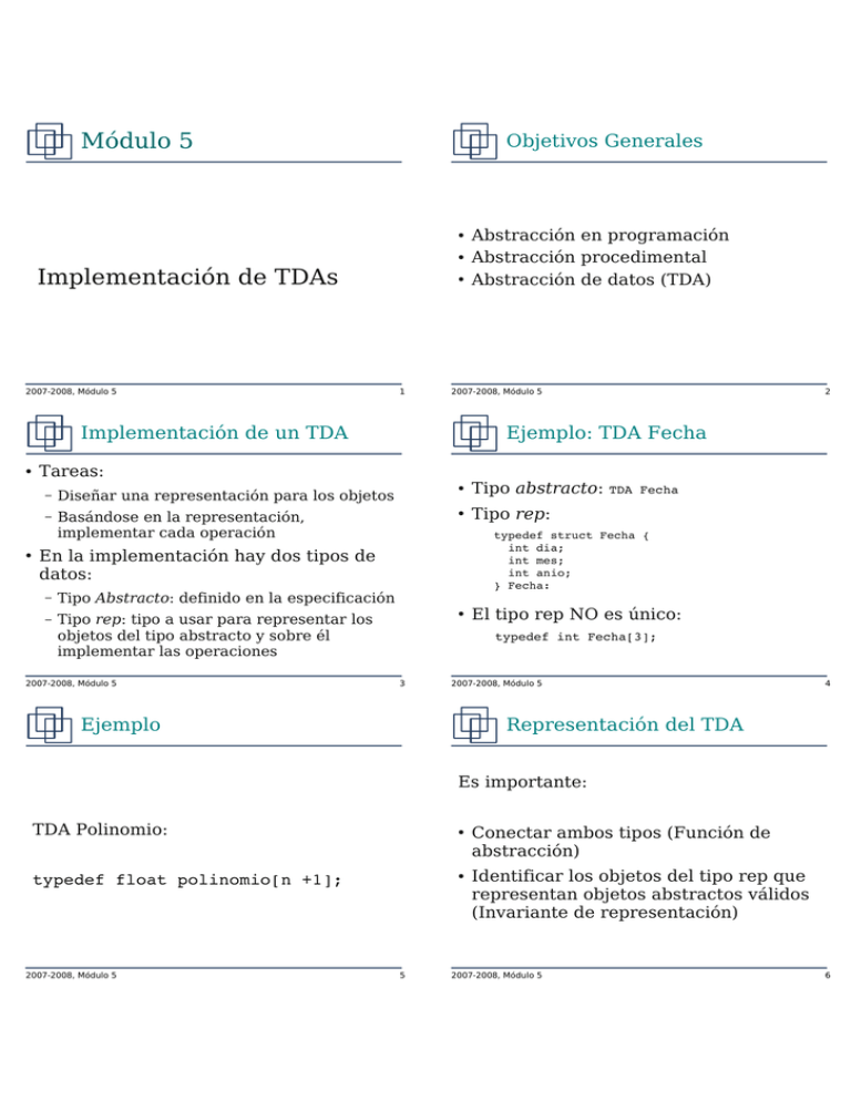 Módulo 5 Implementación de TDAs