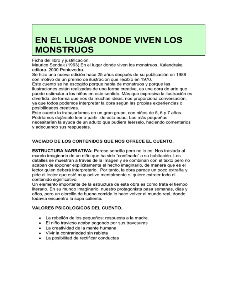 en el lugar donde viven los monstruos