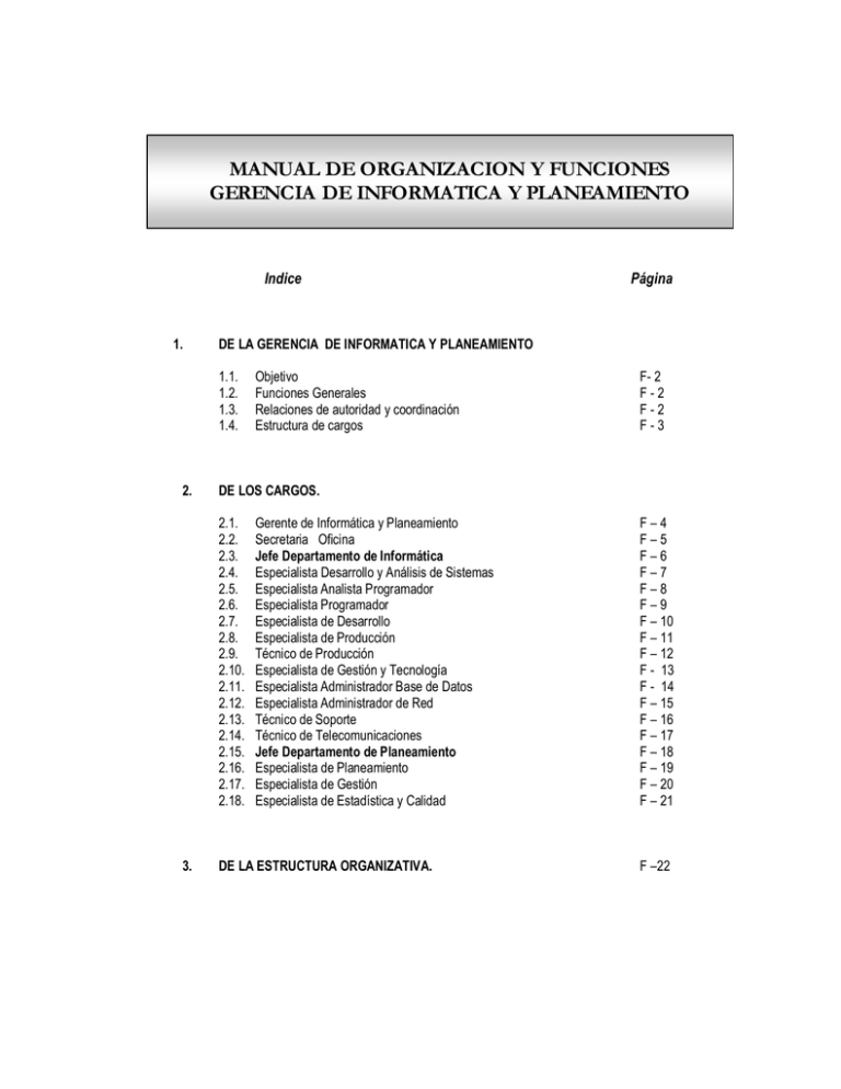 gerencia de informatica y planeamiento