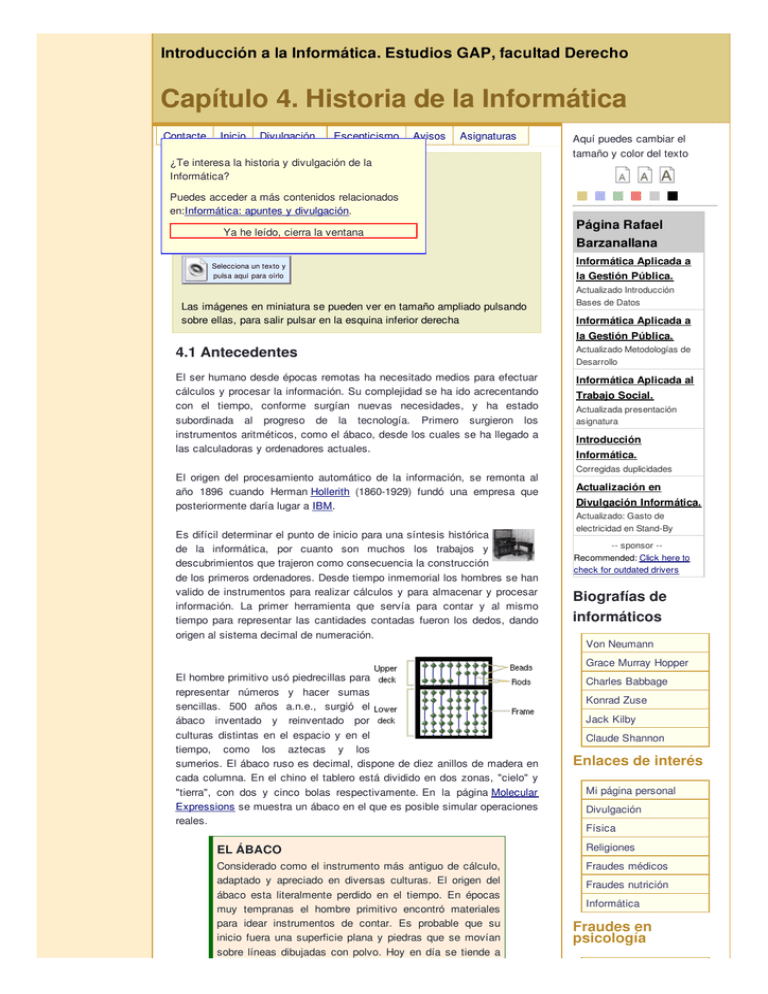 Capítulo 4. Historia de la Informática