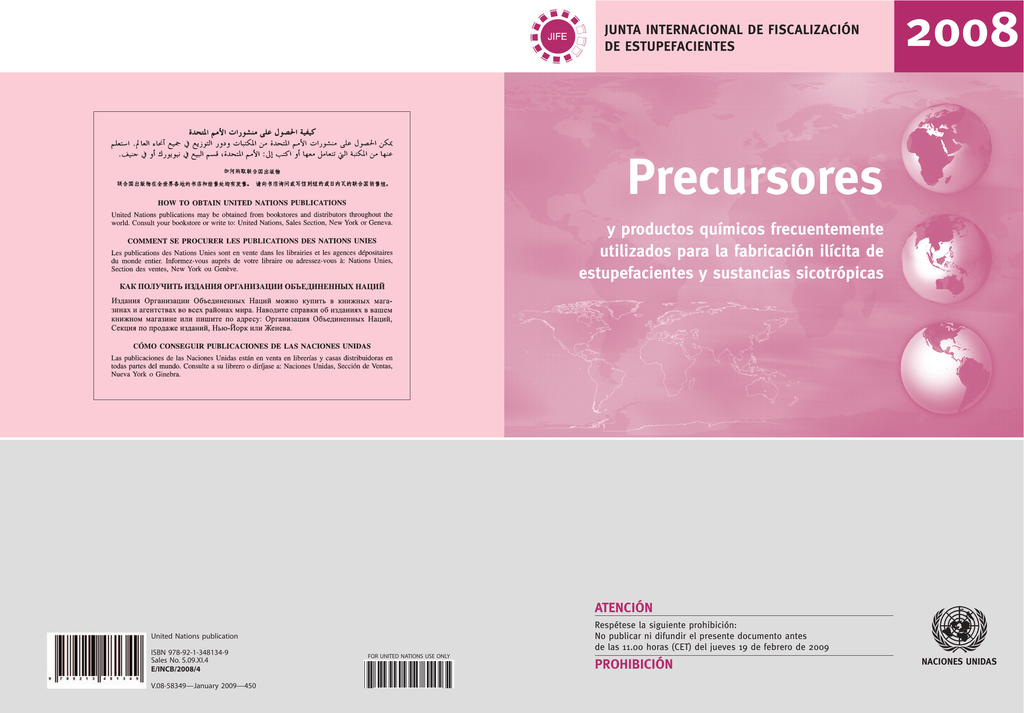 Precursores y productos químicos frecuentemente utilizados