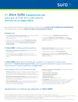 Afore SURA Sistema de Ahorro para el Retiro