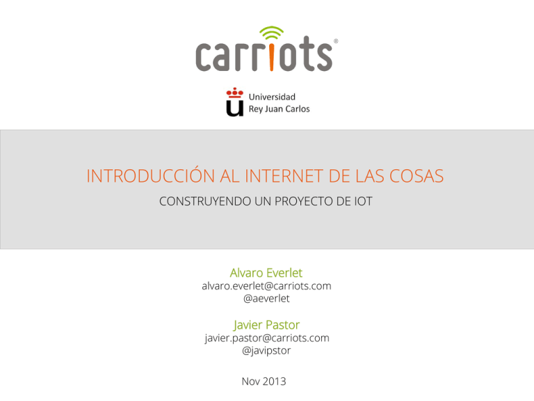 introducción al internet de las cosas