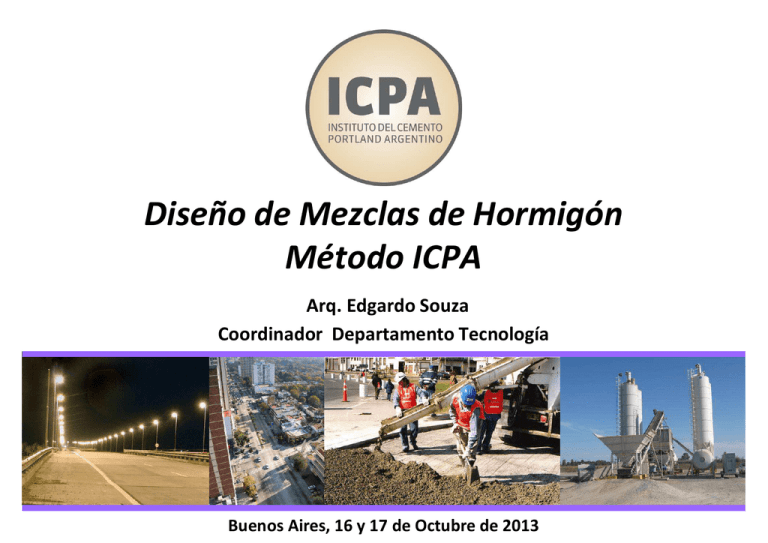 Diseño de mezclas de Hormigón - Pavimentos urbanos de hormigón