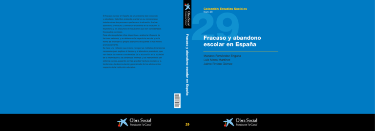 Fracaso y abandono escolar en España