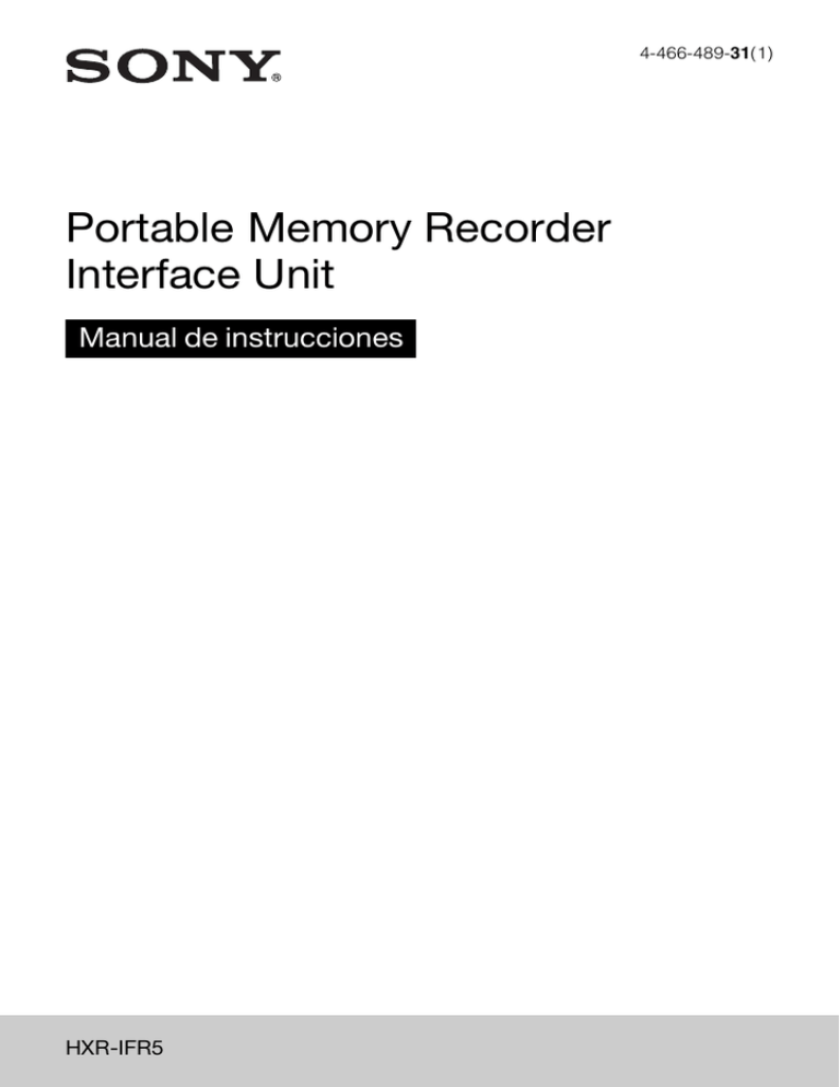 Portable Memory Recorder Interface Unit