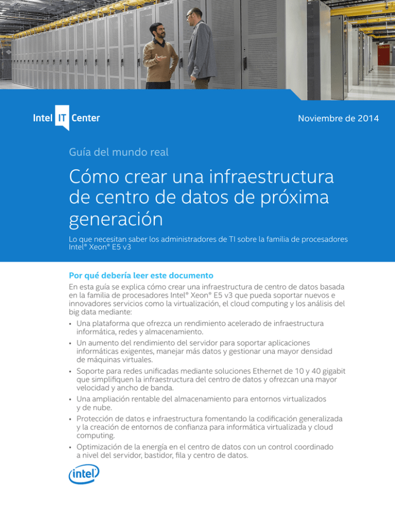 Cómo crear una infraestructura de centro de datos de próxima