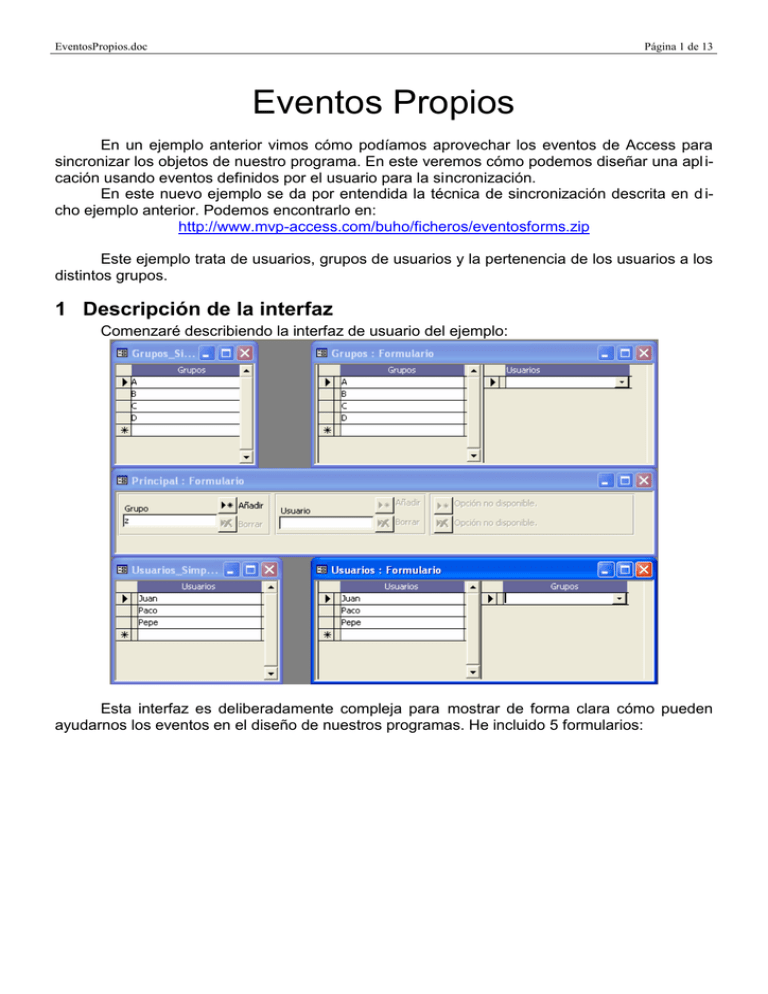 Eventos Propios - Foro de Access y VBA