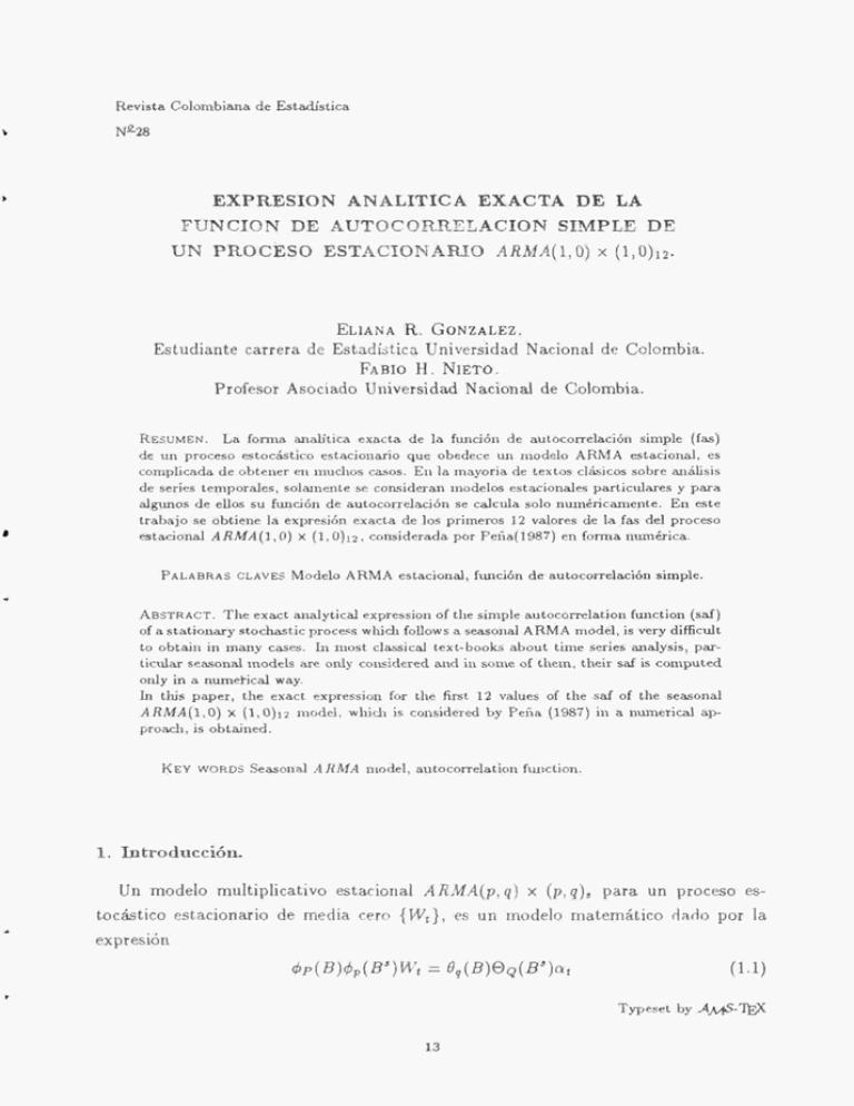 EXPRESIÓN ANALÍTICA EXACTA DE LA FUNCIÓN DE