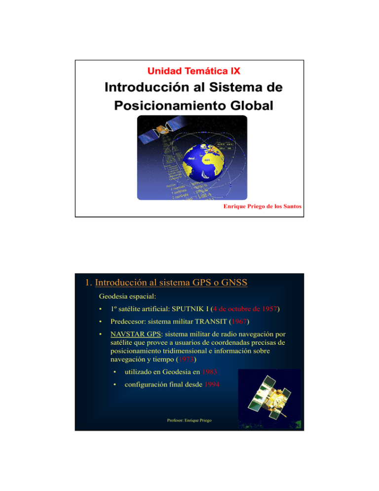 Introducción al Sistema de Posicionamiento Global