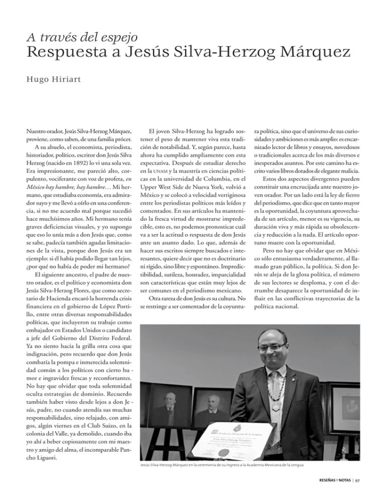 Respuesta a Jesús Silva-Herzog Márquez