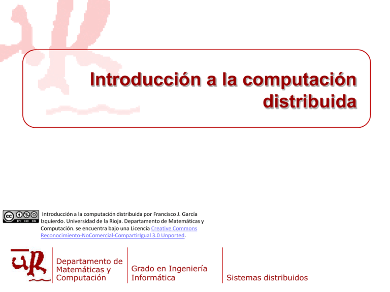 Introducción a la computación distribuida