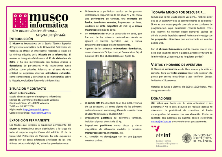 este tríptico informativo