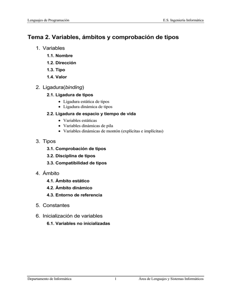 Ligadura de una Variable