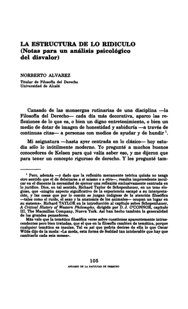 LA ESTRUCTURA DE LO RIDICULO