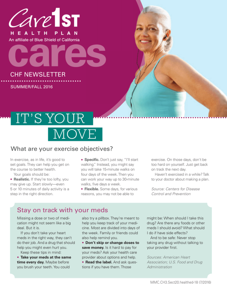 MOVE IT`S YOUR - Care1st Health Plan