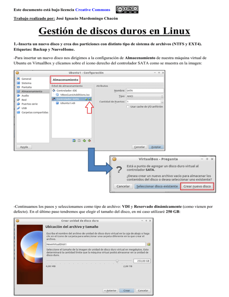 Gestión de discos duros en Linux