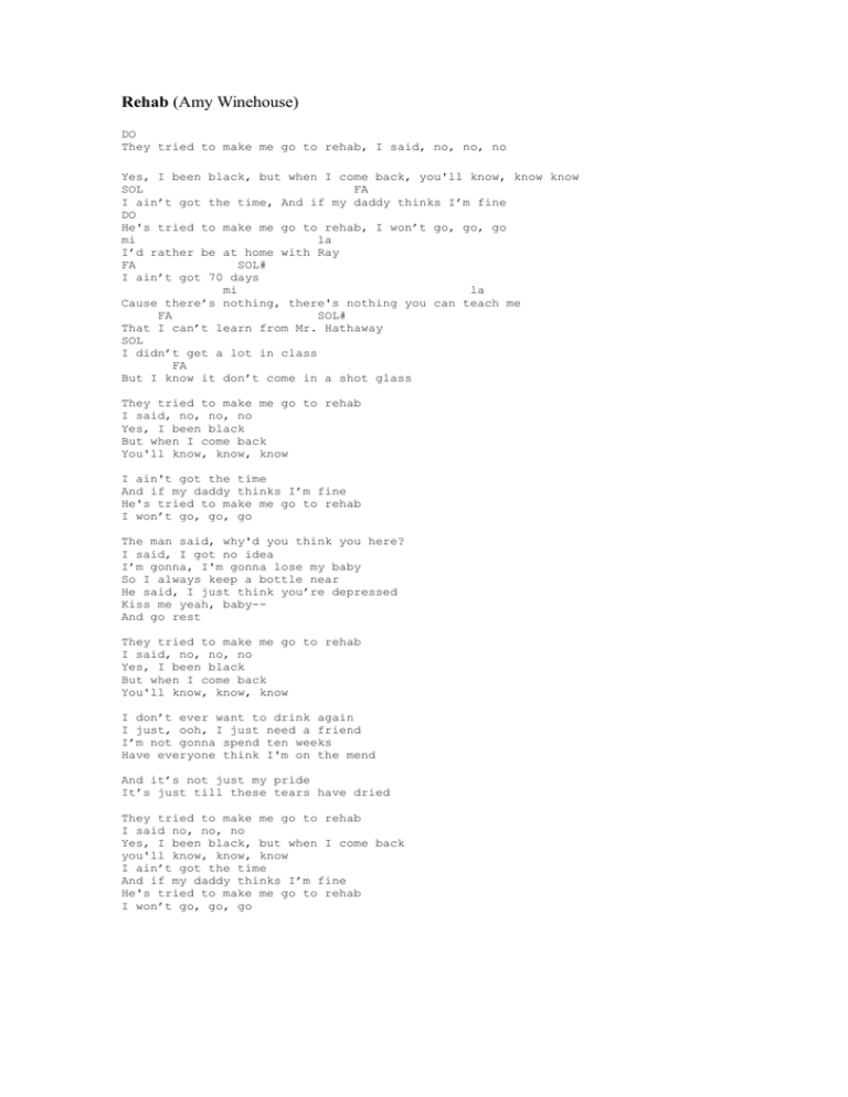 Rehab (Amy Winehouse)