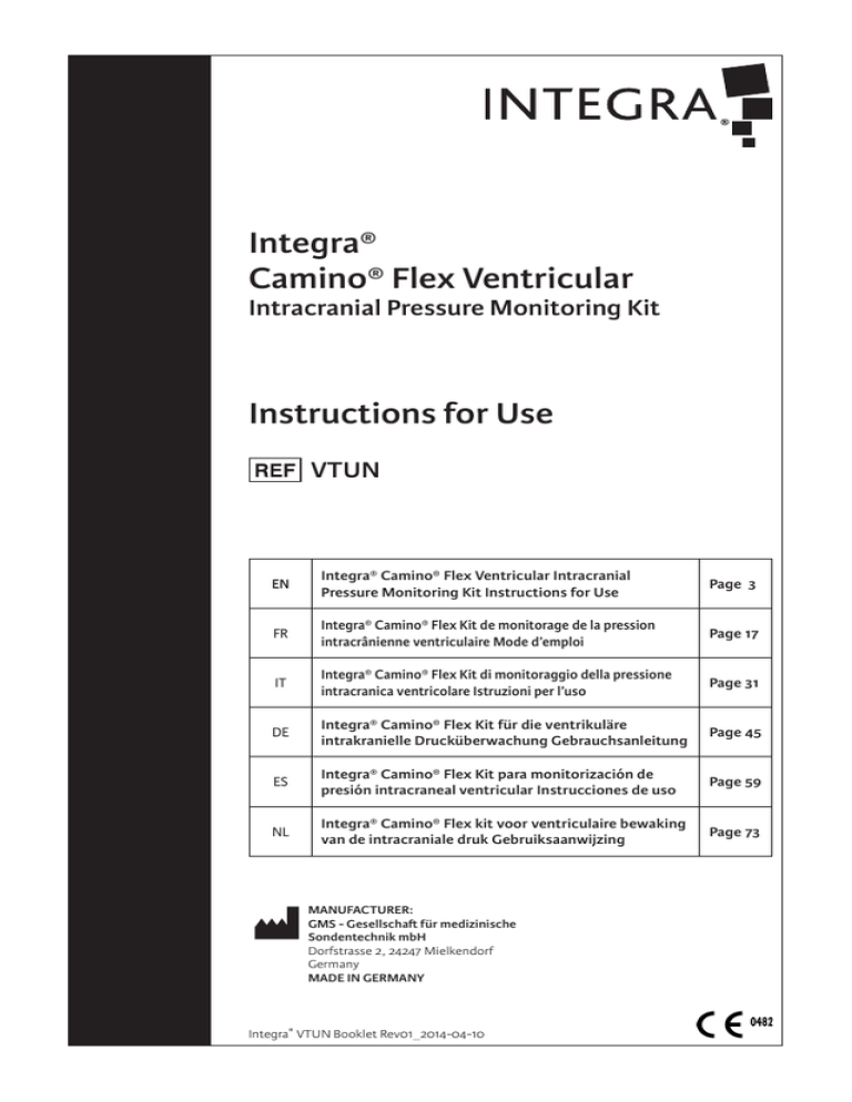 Integra® Camino® Flex - Integra LifeSciences