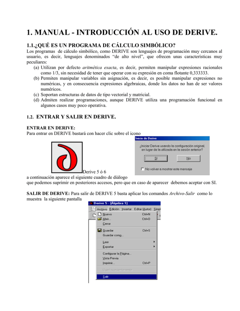 Introducción a Derive