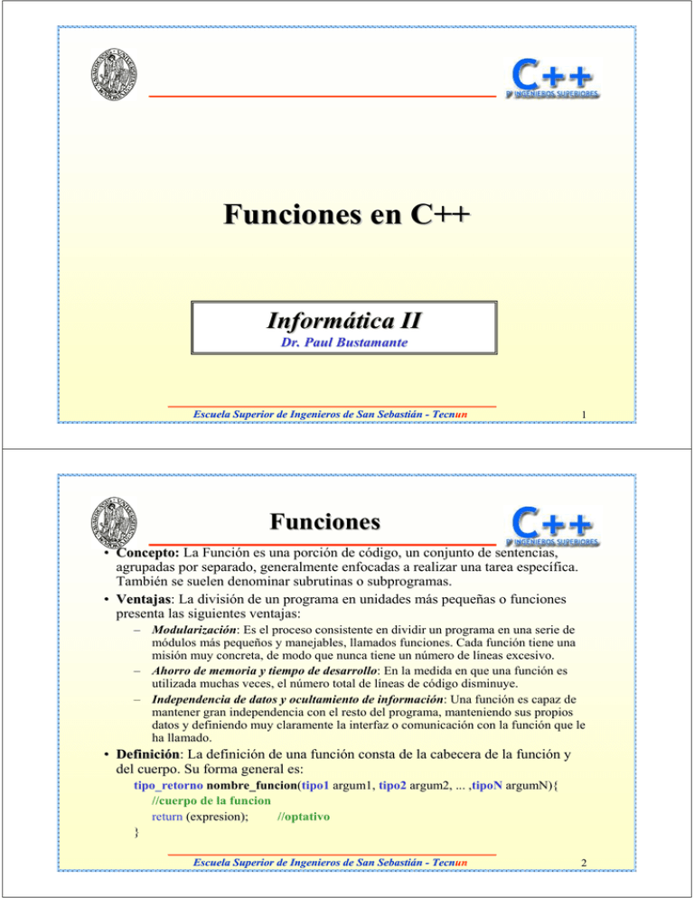 Funciones en C++