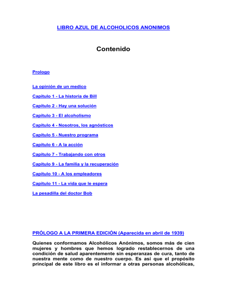 libro azul de alcoholicos anonimos
