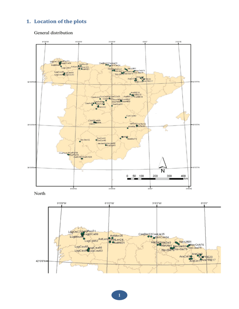1. Location of the plots