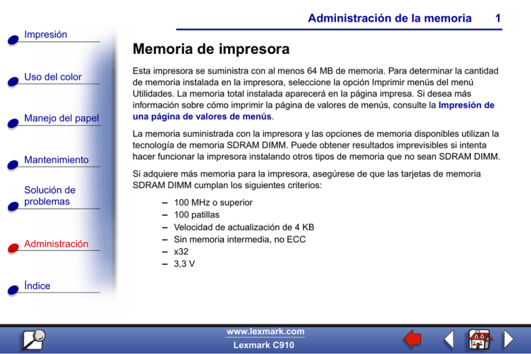 Administración de la memoria