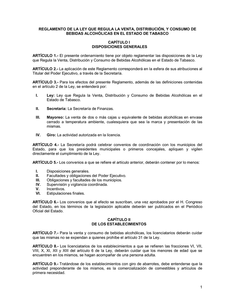 Reglamento De La Ley Que Regula La Venta