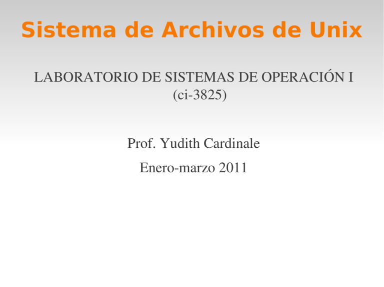 Sistema de Archivos de Unix