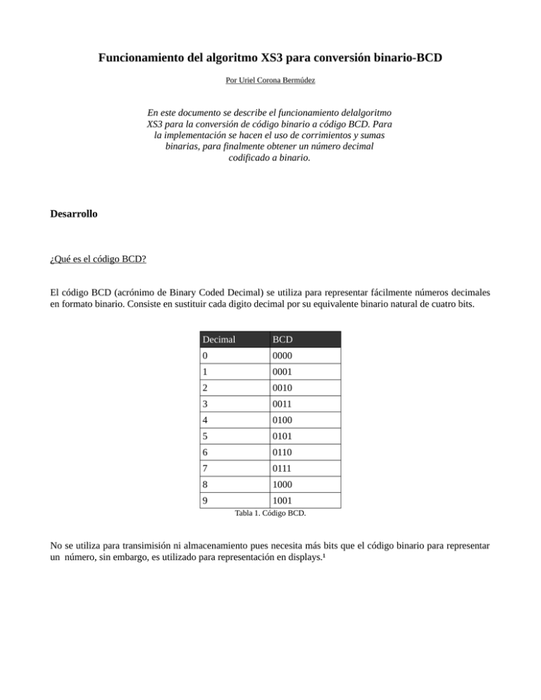 Funcionamiento del algoritmo XS3 para