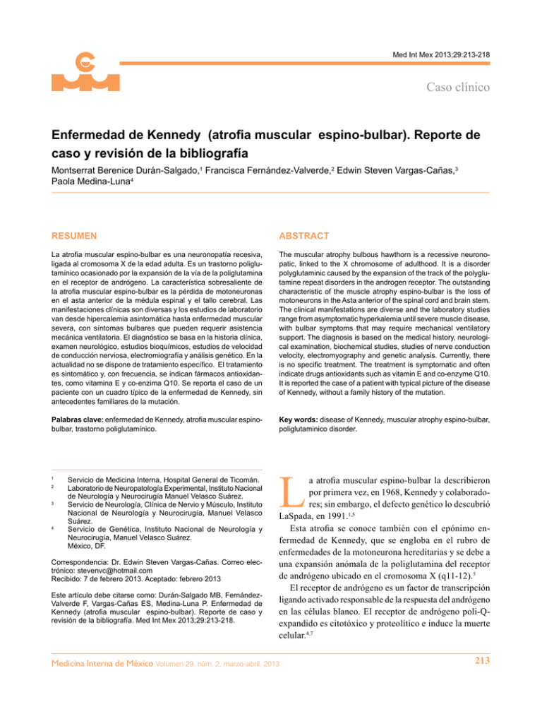 Enfermedad de Kennedy (atrofia muscular espino