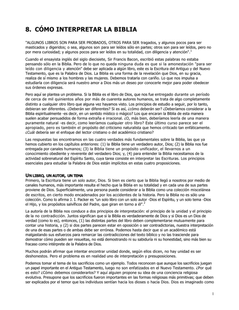8. cómo interpretar la biblia