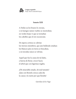 Sonetos XIII y XXIII de Garcilaso